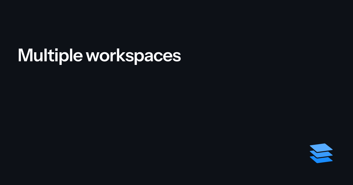 Multiple workspaces – Parcel Documentation